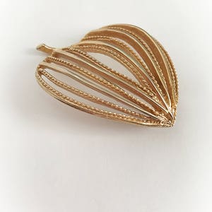 Vintage Apple Heart Brook Gold Tone Metal - Etsy