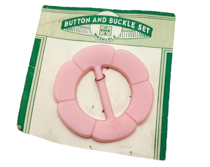 Vintage Le Chic Pink Plastic Belt Buckle New Old Stock - Etsy