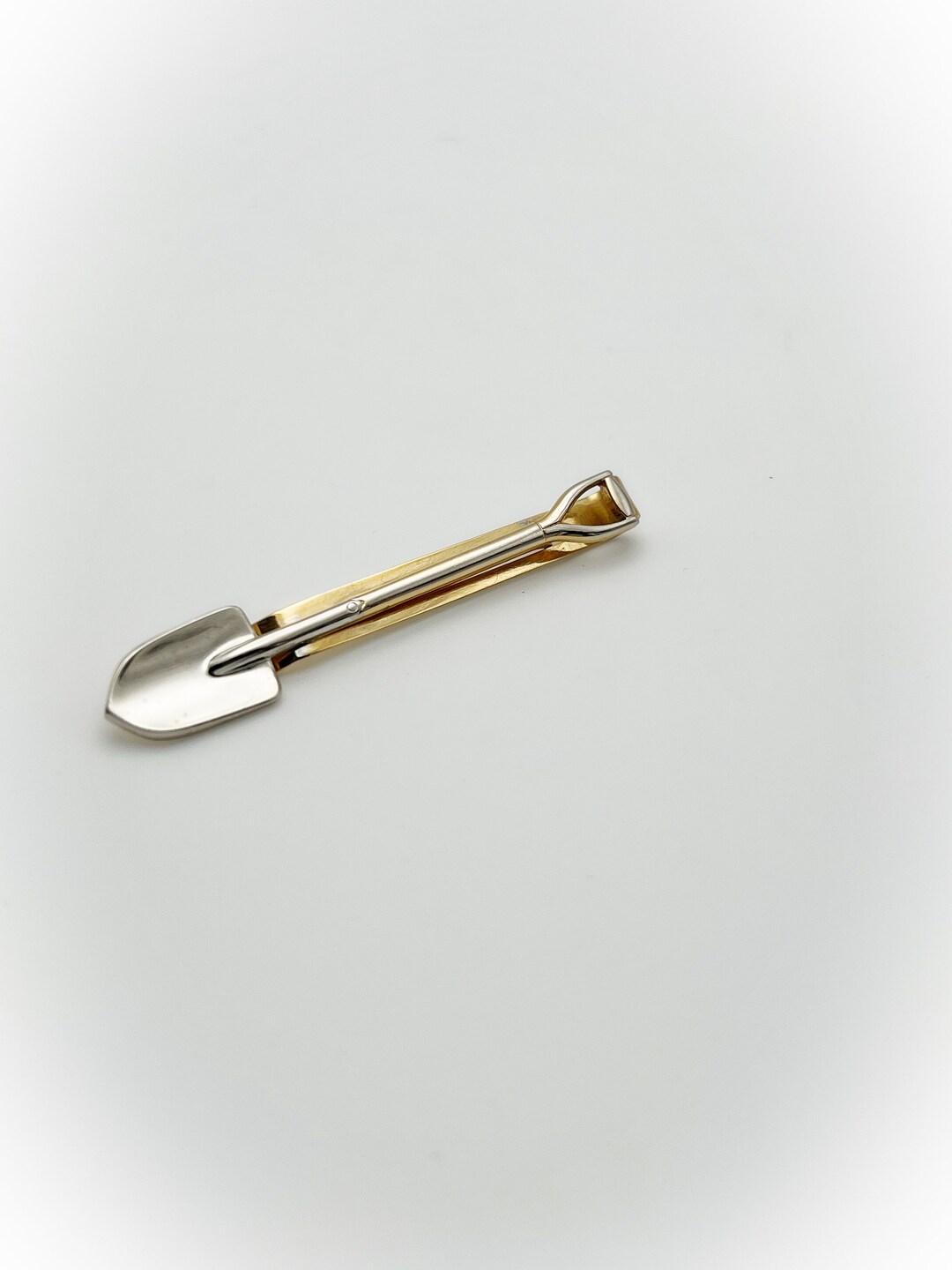 Vintage Swank Silver and Gold Tone Metal Shovel Tie Clip - Etsy