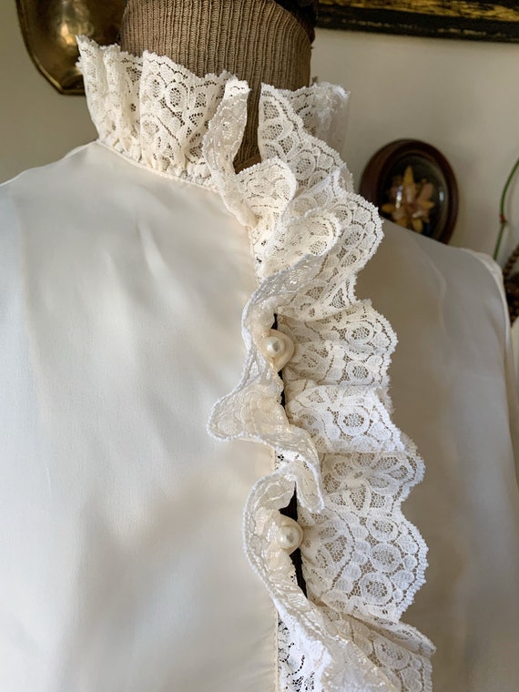 Vintage 1970s Don Sayres for Gamut Cream Colored Ruff… - Gem