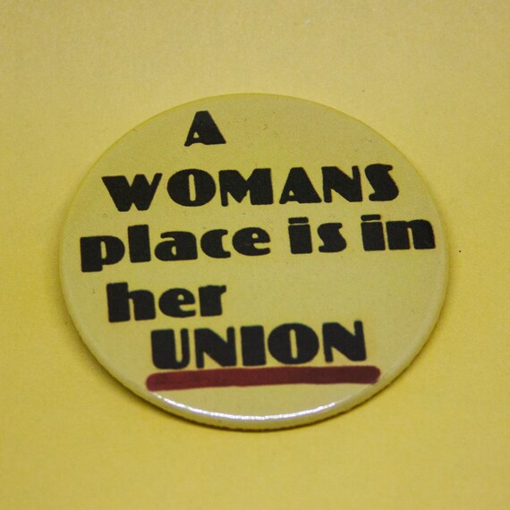 A Womans Place is in Her Union Badge different Sizes - Etsy UK