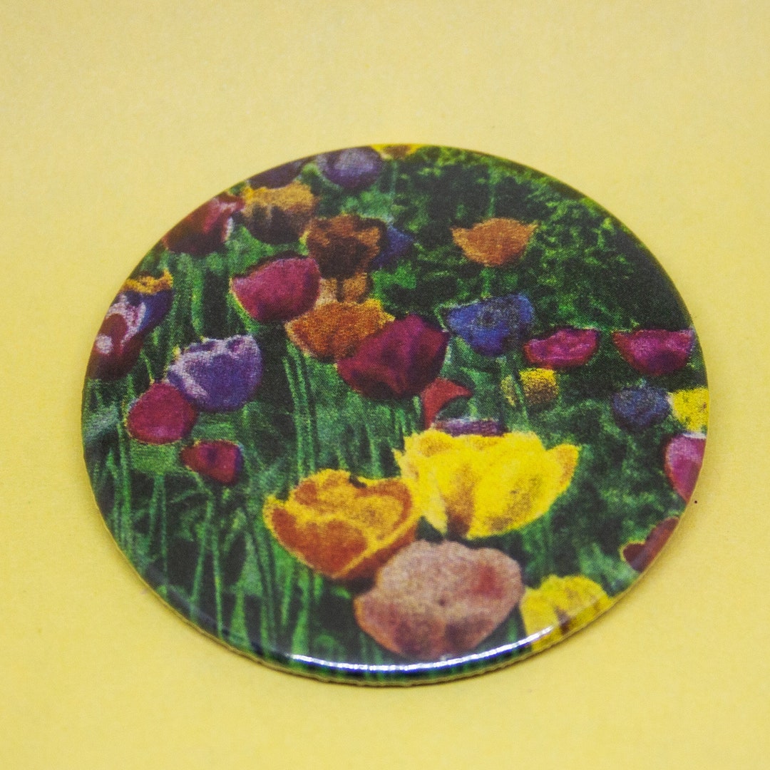 Field of Flowers Badges multiple Sizes - Etsy