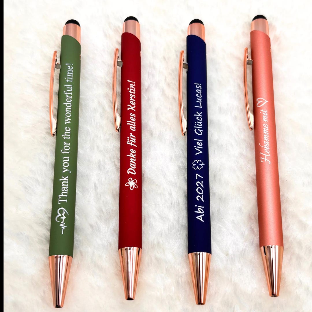 Engraved Ballpoint Pen With Touch Head, Custom Text & Logo Office ...