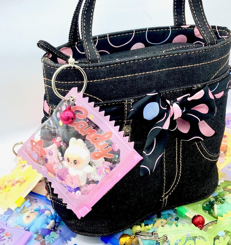 Mini Labubu Monster Shaker Keychain Charm for Purse Backpack Rearview ...