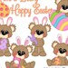 Have A Beary Happy Easter EXCLUSIVE Clipart-Instant | Etsy