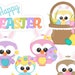 Easter Friends Owls Clipart-instant Download-digital Clipart-png Clip ...