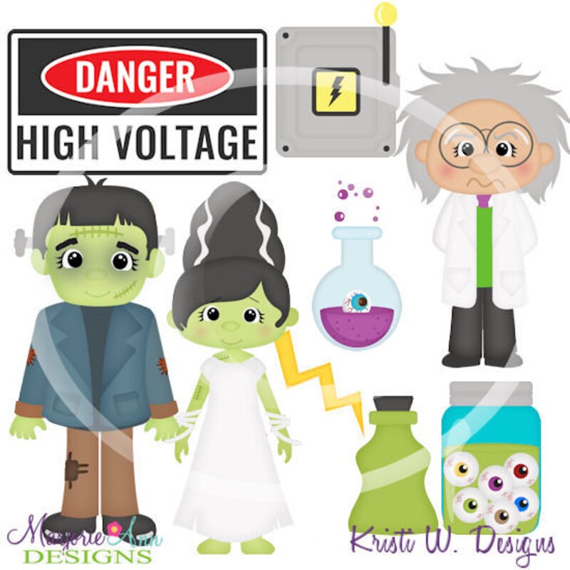 Mad Scientist Clipart - Etsy