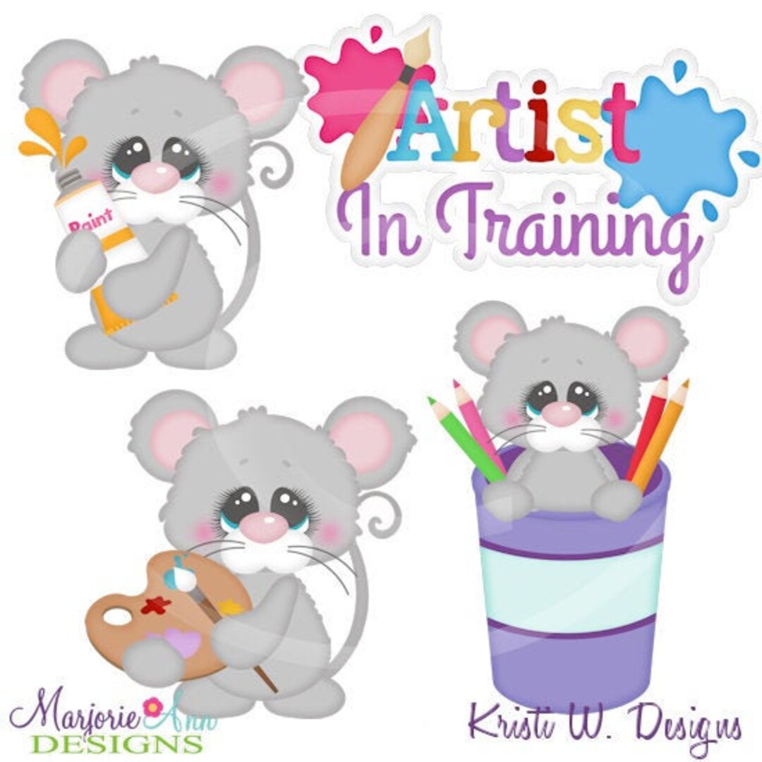 Artistic Mice Clipart-digital Clipart-png Clip Art-digital Scrapbooking ...