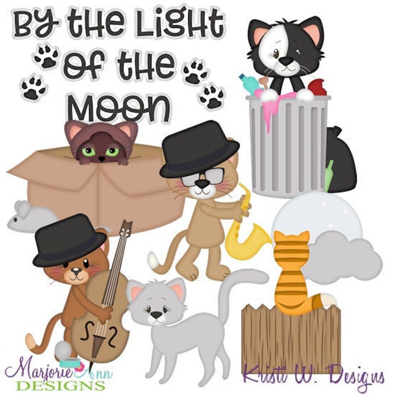 Musical Cats Clip Art-digital Clipart-png Clip Art-digital - Etsy