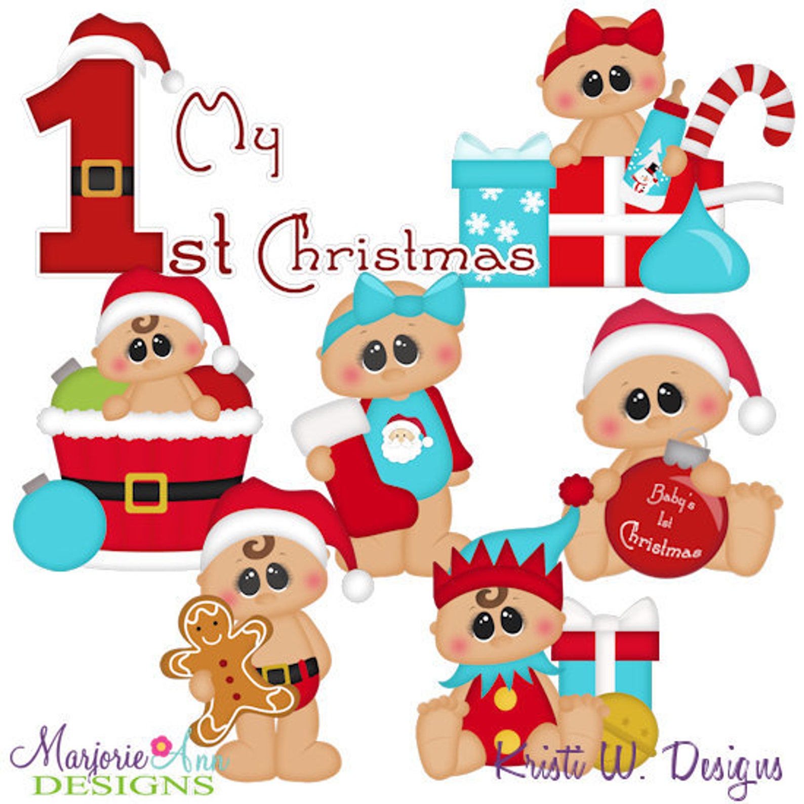 Baby's First Christmas Clip Art-Digital Clipart-PNG clip | Etsy