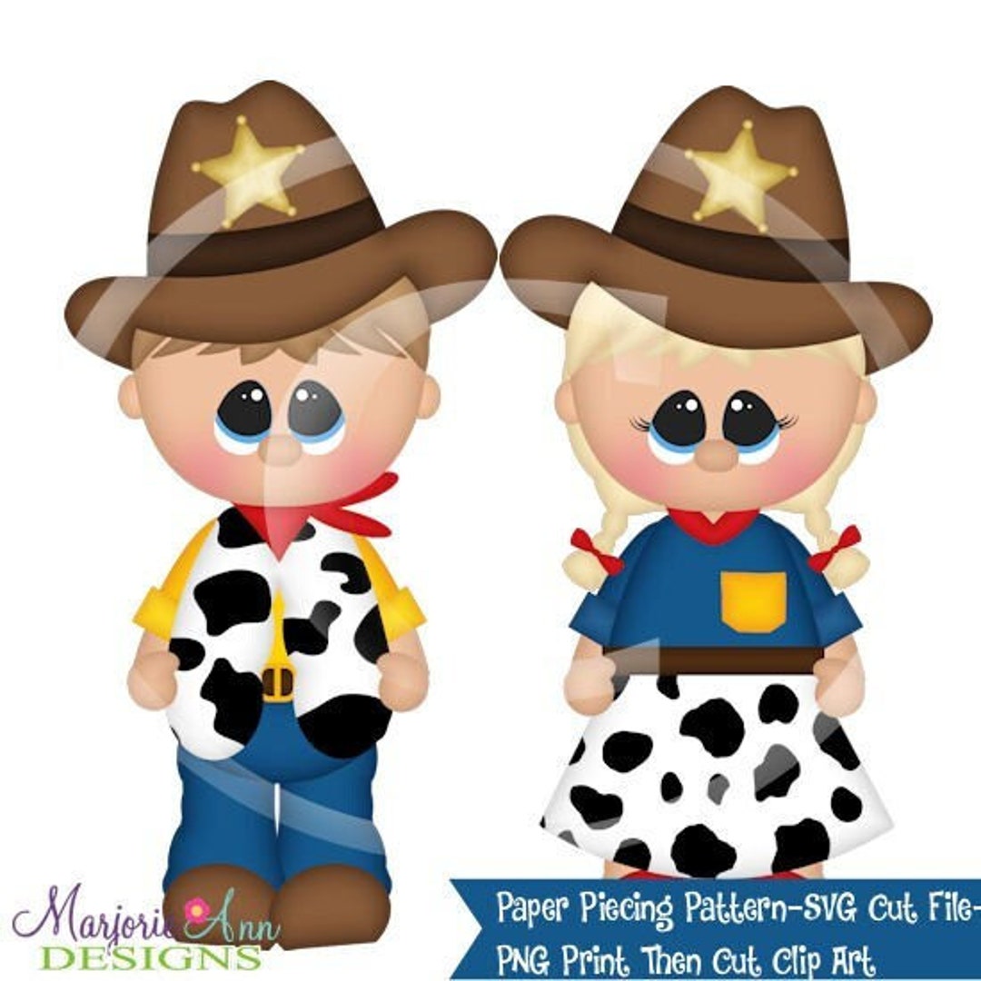 SVG Cut Files/paper Piecing/png Clip Art-cowfolk-instant Download-print ...