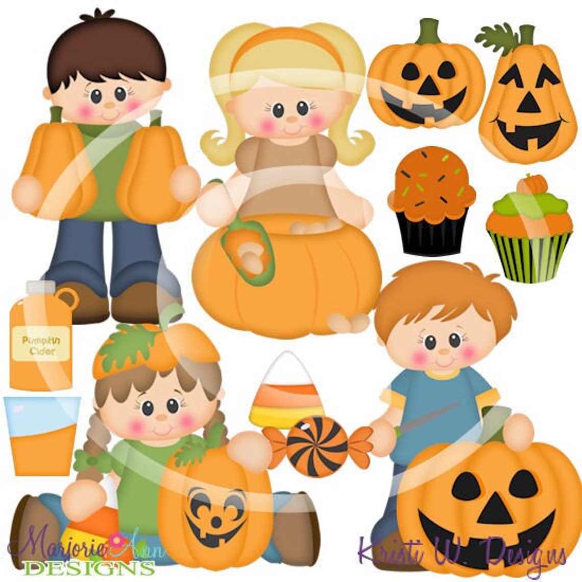 Pumpkin Carving Party Clipart-instant Download-digital - Etsy