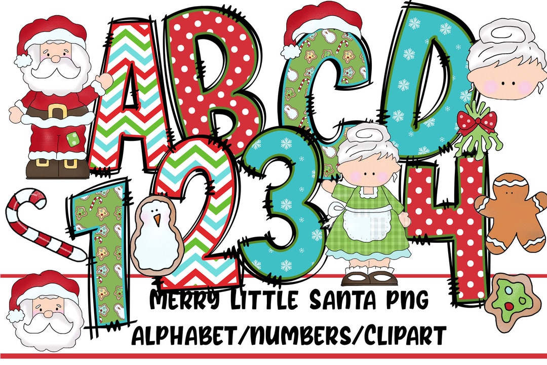Doodle Letters PNG Alphabet Letters and Numbers Sublimation Png Merry ...