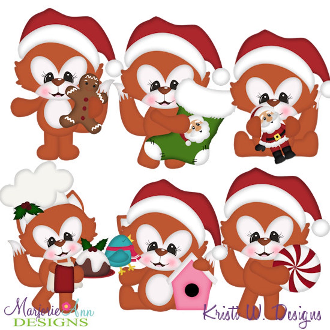 Foxy Christmas Clipart-digital Clipart-png Clip Art-digital ...