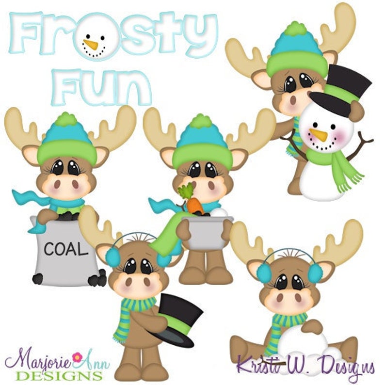 Frosty Fun Clip Art-digital Clipart-png Clip Art-digital Scrapbooking ...