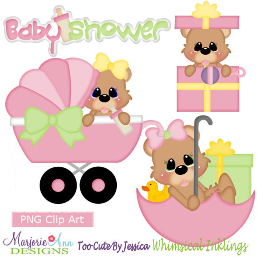 Baby Shower Bears-girl Clipart-instant Download-digital Clipart-png ...