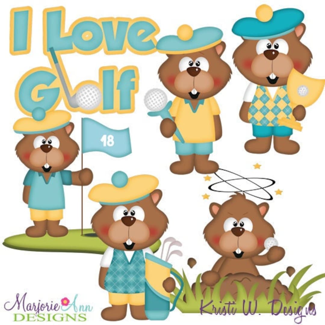 Golfing Gopher Clipart-instant Download-digital Clipart-png Clip Art ...