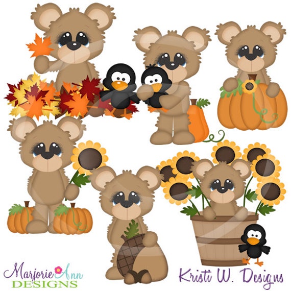 Fuzzy Loves Fall Clipart-digital Clipart-png Clip Art-digital | Etsy