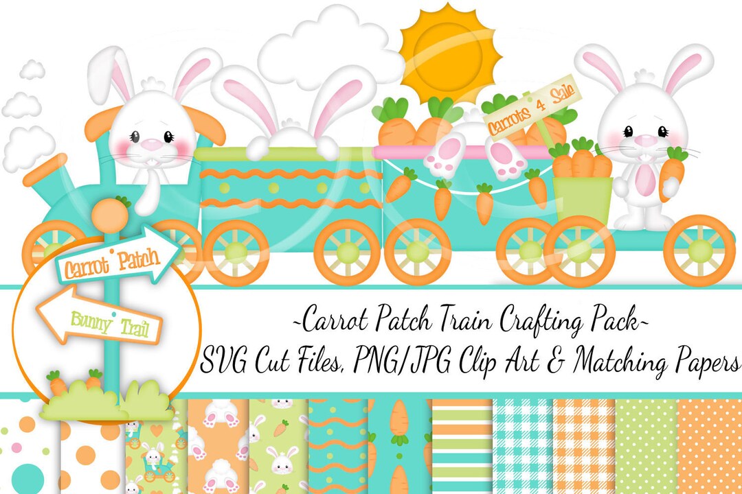 Easter Train Crafting Pack/svg Cutting Files/paper Piecing/clipart ...