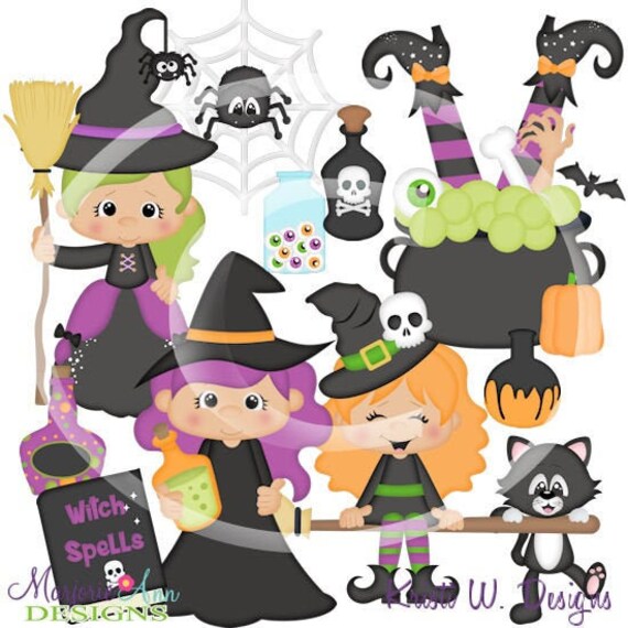 Halloween Witches Clip Art-Instant Download-Digital Clipart | Etsy