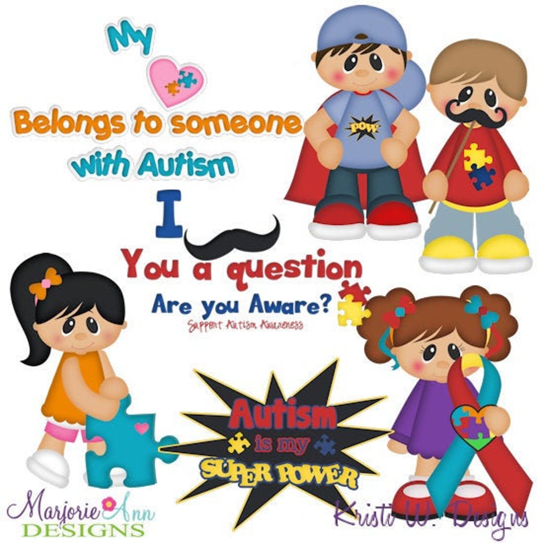 Autism Awareness Clipart-digital Clipart-png Clip Art-digital ...