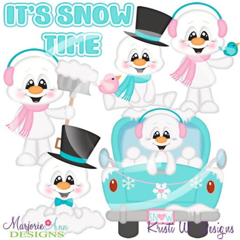 It's Snow Time Clipart-digital Clipart-png Clip - Etsy