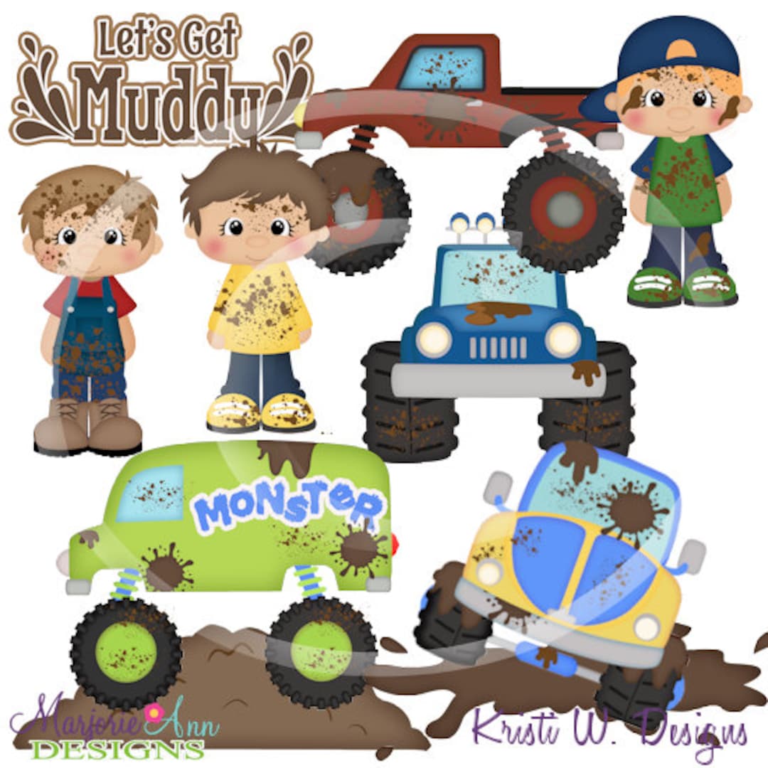 Mudding Mud Bogging Boys Clipart-instant Download-digital Clipart-png ...