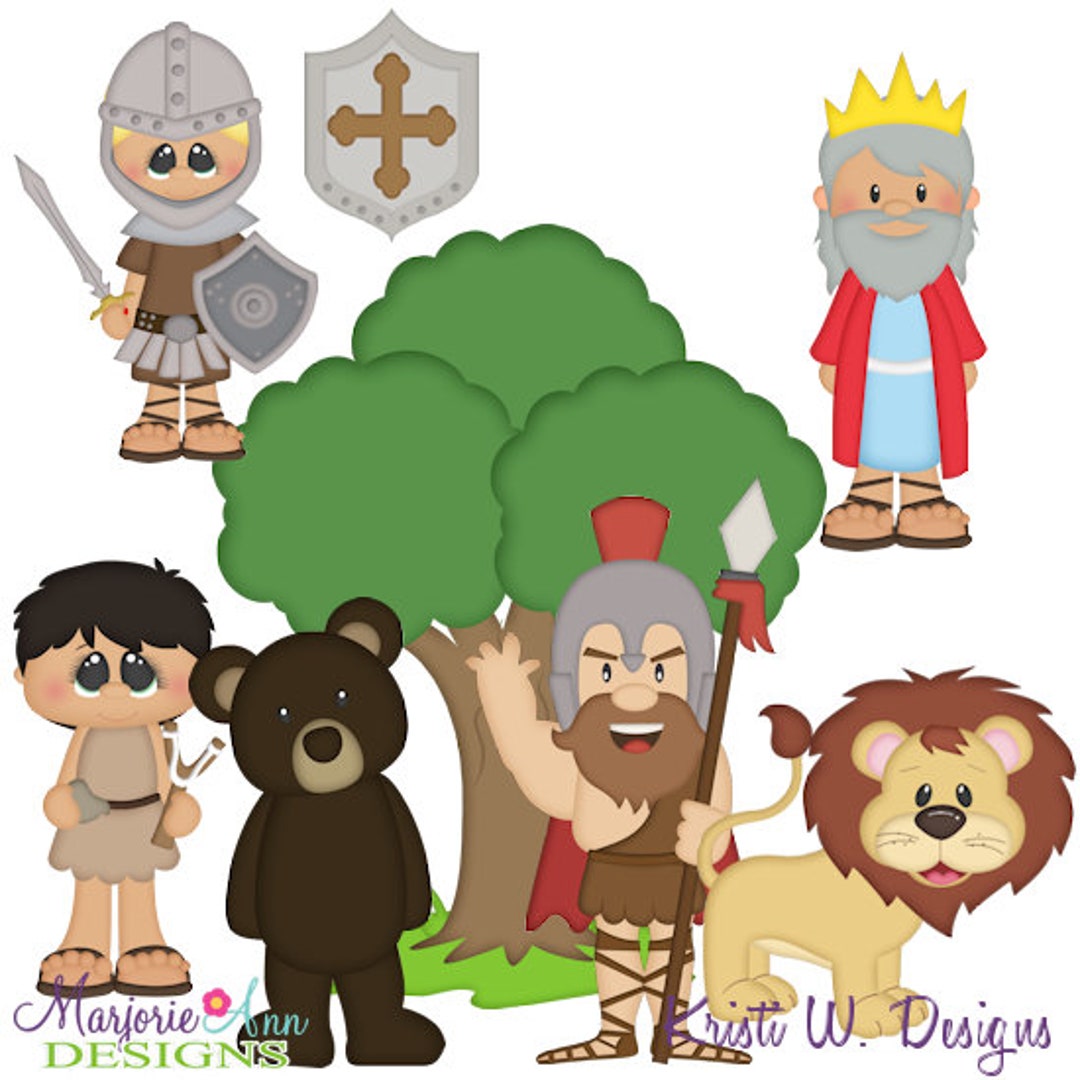 David & Goliath Clip Art-digital Clipart-png Clip Art-digital ...