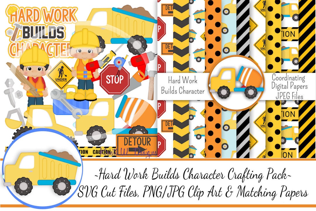 Hard Work Builds Character Crafting Pack/svg Cutting Files/paper ...