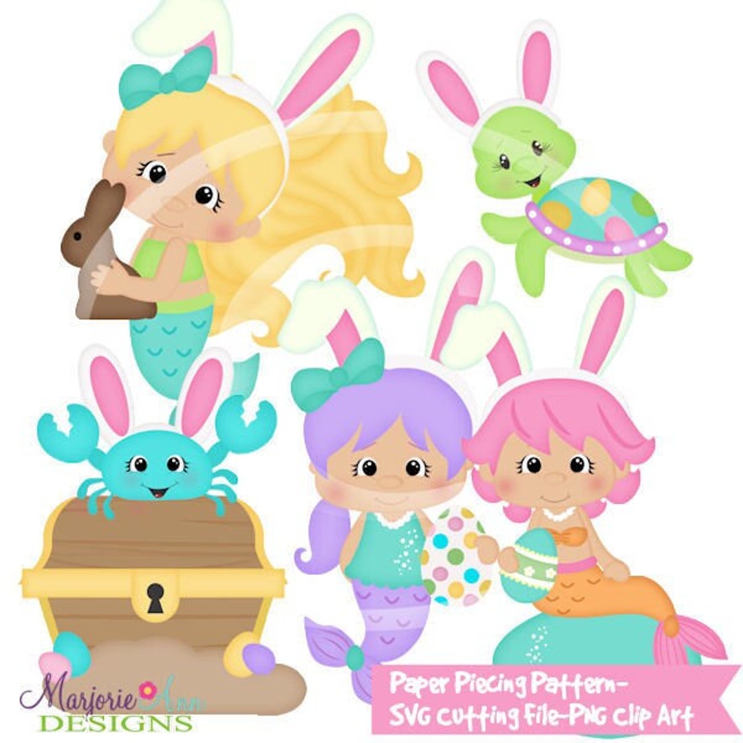 SVG Cut Files/paper Piecing-mermaid Easter-svg-clip Art-svg File ...
