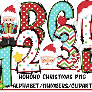 Doodle Letters Png-alphabet Letters and Numbers-sublimation Png -santa ...