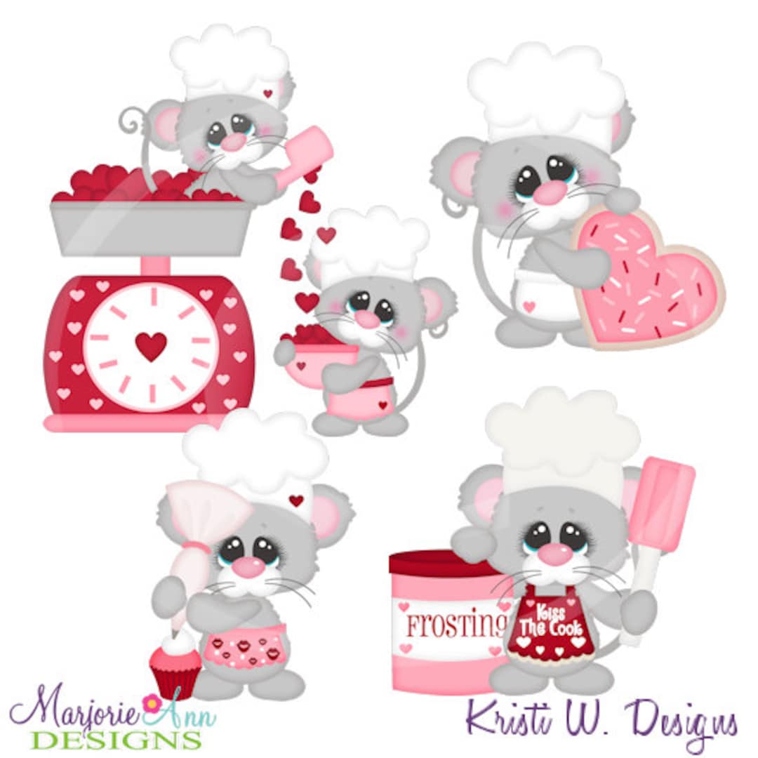 Baking up Love Mice Clipart-instant Download-digital - Etsy