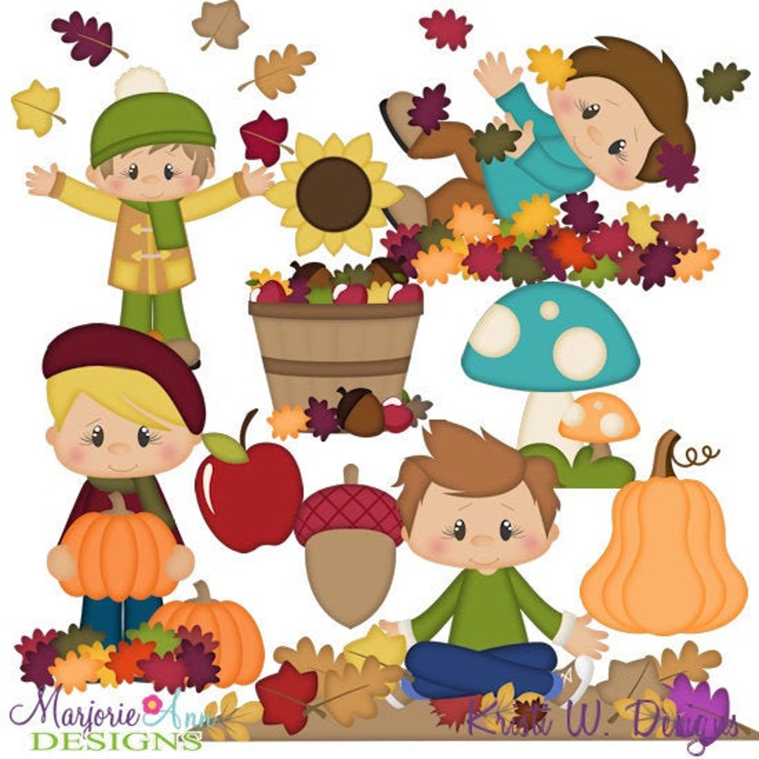 Autumn Boys Clipart-digital Clipart-png Clip Art-digital Scrapbooking ...