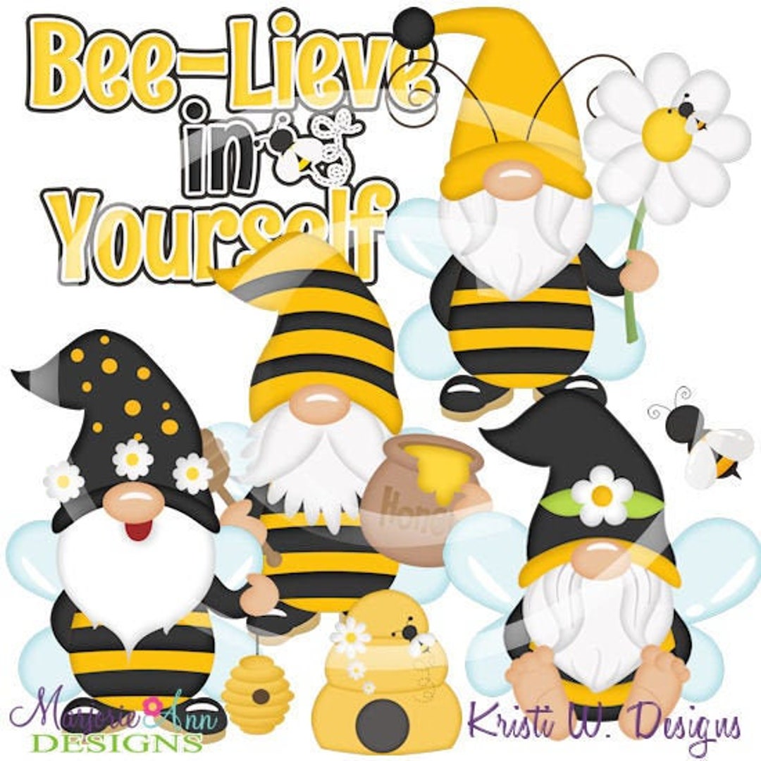 Bee Gnomes Clipart-digital Clipart-png Clip Art-digital Scrapbooking ...