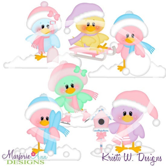 Winter Birds Clip Art-digital Clipart-png Clip Art-digital | Etsy