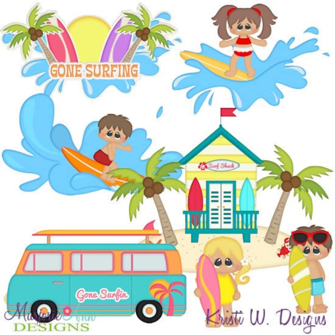 Surfing Clipart-instant Download-digital Clipart-png Clip Art-digital ...