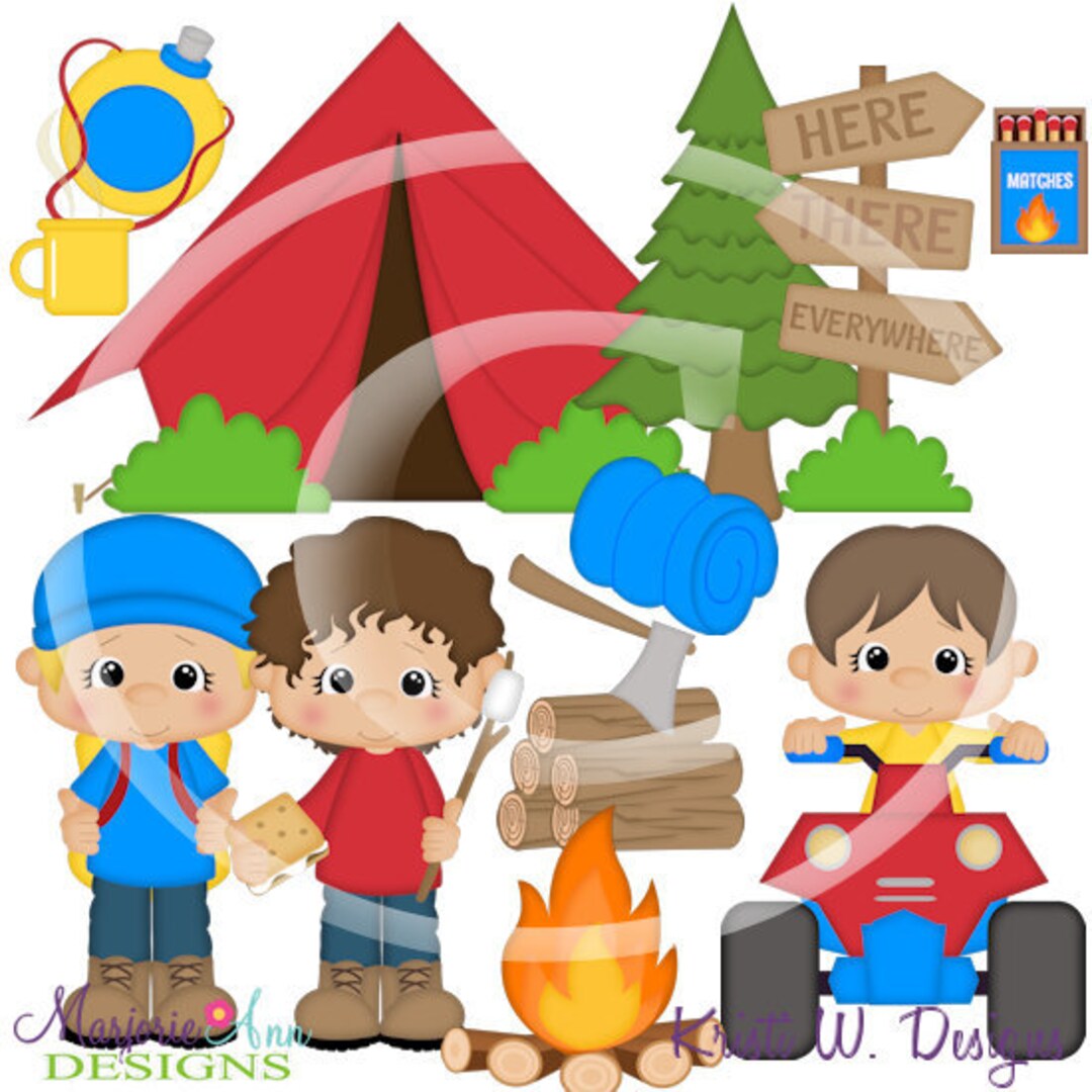 Boy Hiking Clipart
