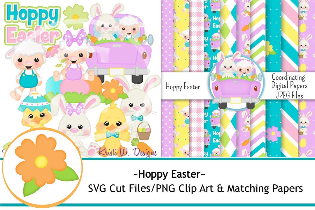 Hoppy Easter Crafting Pack/svg Cutting Files/paper Piecing/clipart ...