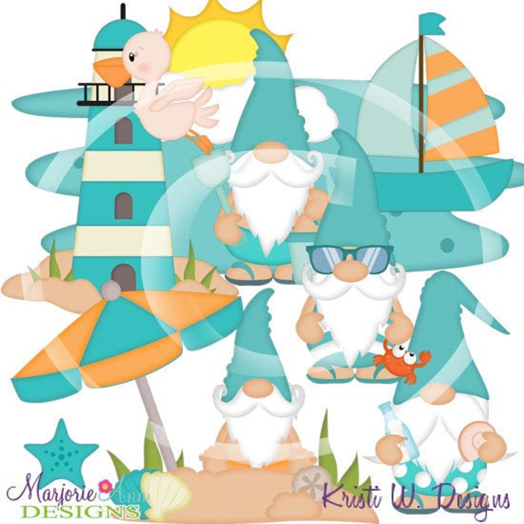 Seaside Gnomes Clip Art-digital Clipart-png Clip Art-digital ...