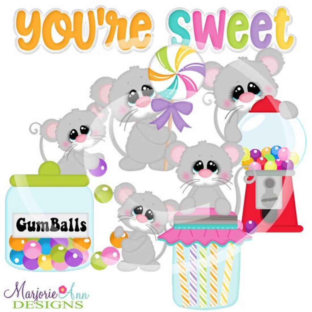 You're Sweet Like Candy-mice Clip Art-instant Download-digital Clipart ...