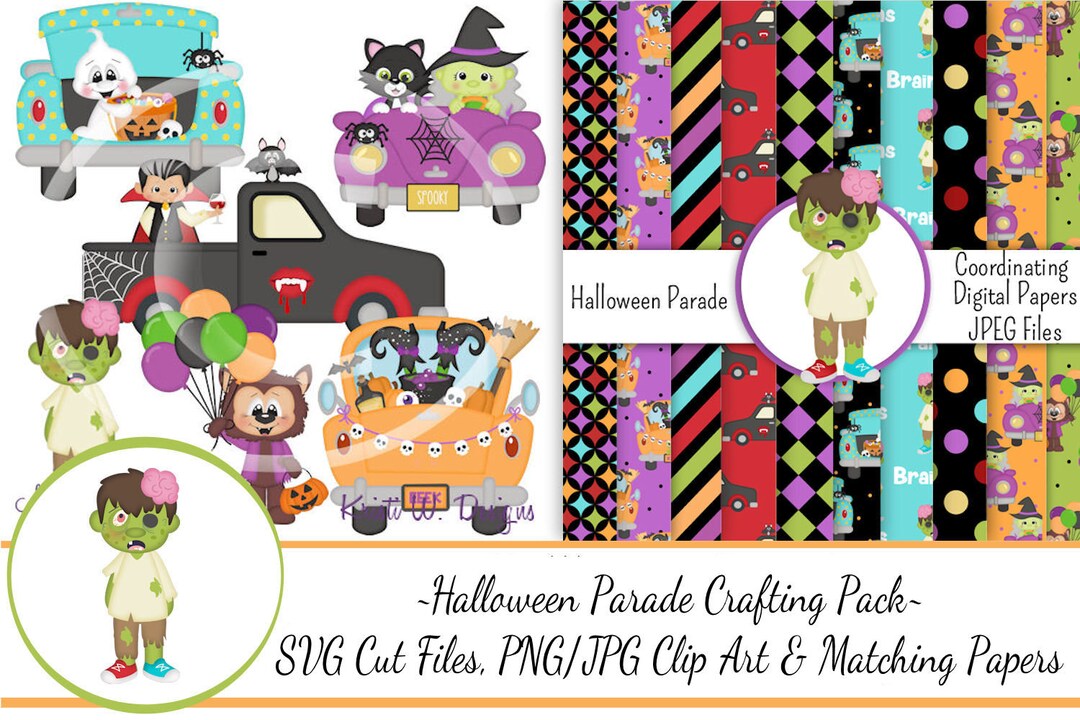 Halloween Parade Crafting Pack/svg Cutting Files/paper Piecing/clipart ...