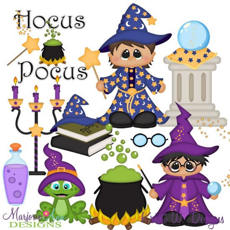 Magical Magic Clip Art-instant Download-digital Clipart Wizard - Etsy