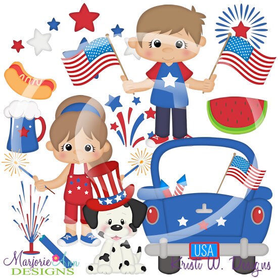4th of July Kids Clip Art-digital Clipart-png Clip Art-digital - Etsy