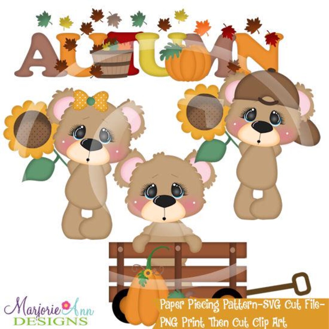 SVG Cut Files/paper Piecing/png Clip Art-charlie and Jojo Love Autumn ...