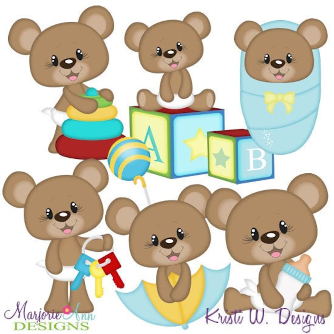 Baby Bear Clip Art-digital Clipart-png Clip Art-digital Scrapbooking ...