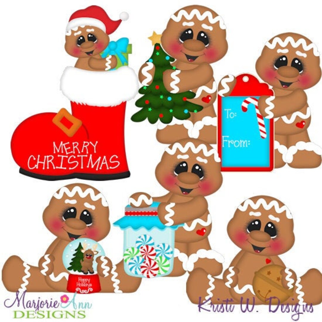 Christmas Gingers Set 2 Clipart-digital Clipart-png Clip Art-digital ...