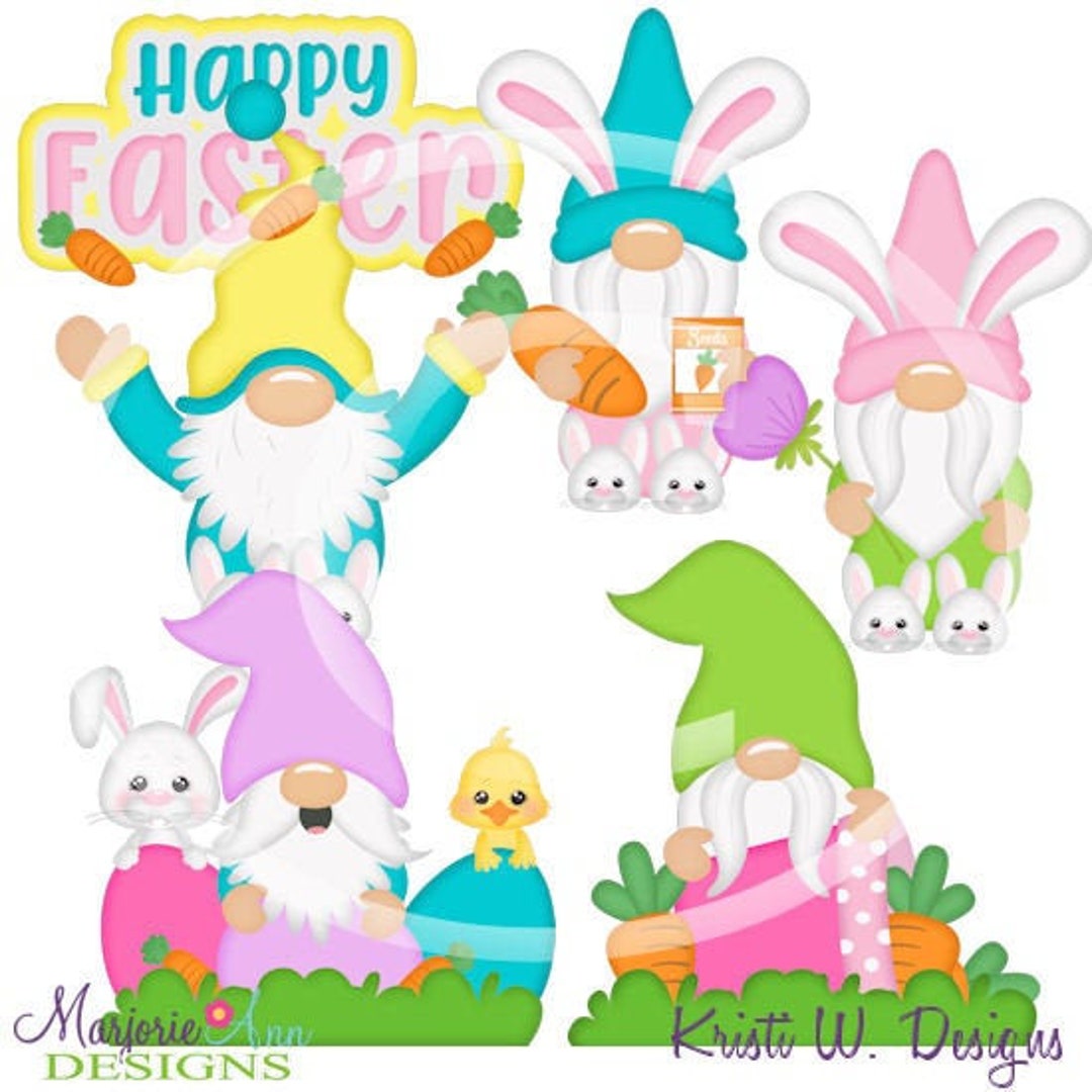 Happy Easter Gnomie Clip Art-digital Clipart-png Clip Art-digital ...