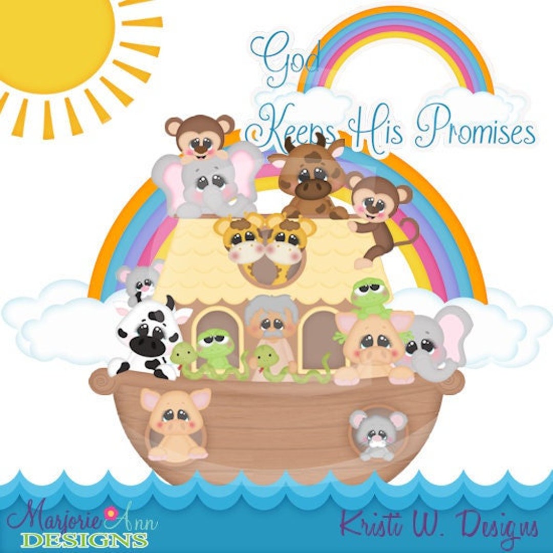 God Keeps His Promises Noah's Ark Clipart-instant Download-digital ...