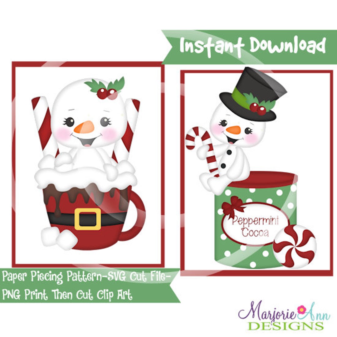 SVG Cut Files/paper Piecing/png Clip Art-you Melt My Heart Snowmen 2 ...