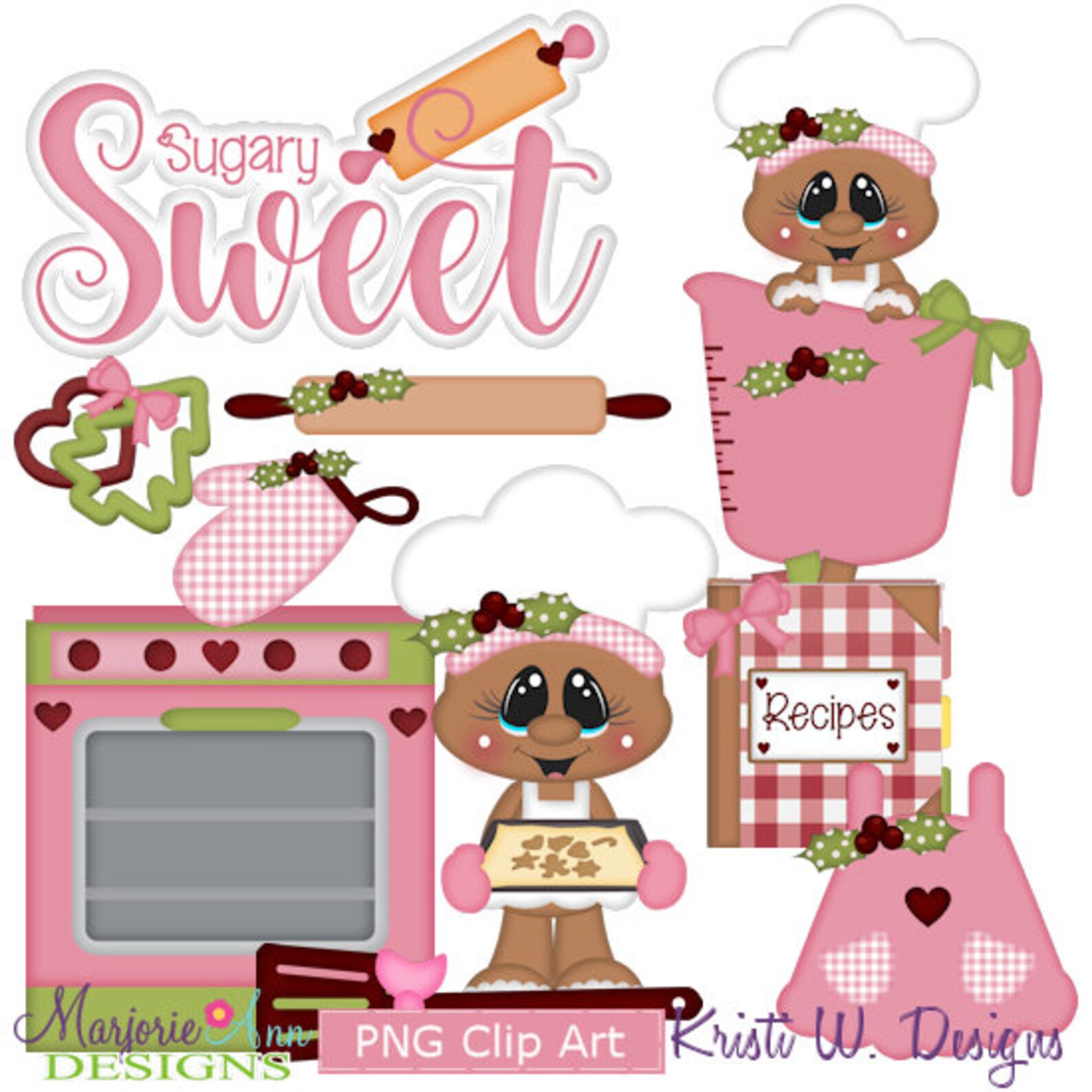 Sugary Sweet Baking Gingers Clipart-instant Download-digital Clipart - Etsy